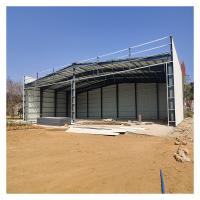 China High Strength Steel Truss Garage Hangar Building 50mm PU Sandwich Panel for sale