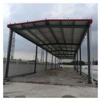 China Customizable Steel Frame Car Shed Garage Hangar 50mm Sandwich Panel H Beam Structure for sale