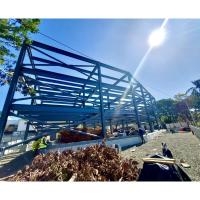 China Multi-Story Steel Structure Automobile Garage with Q235B Steel Columns and Customizable Size for sale