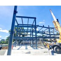 China Multi-Story Steel Structure Automobile Garage with Q235B Steel Columns and Customizable Size for sale