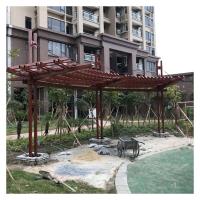 China Light Steel Structure Flower Shed Outdoor Garden Landscape Building Q235B 20m Span for sale