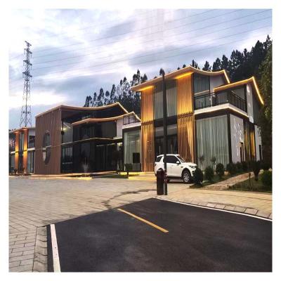 China Light Steel Structure Prefabricated House Luxury Villa 100x3.0mm Steel Column for sale