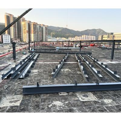 China Prefabricated H Steel Support Frame Building for Solar Roof Mounting Q355B for sale