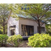 China Light Steel Structure Villa Prefab Holiday Home 100x3.0mm Steel Column EPS Panel for sale