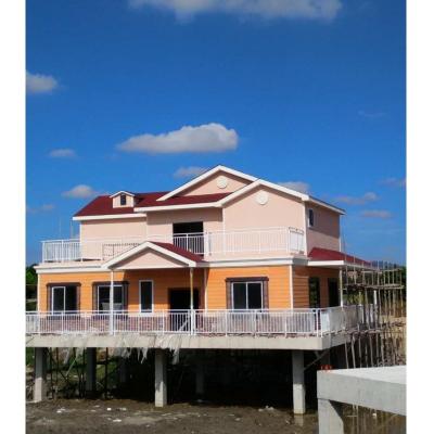 China Prefabricated Light Steel Structure House Earthquake Resistant Wind Proof Custom Roof Asphalt Shingles 100x3mm Column for sale