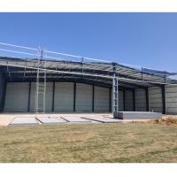 China Galvanized Prefabricated Steel Structure Aircraft Hangar Warehouse 50m Span Custom Design for sale