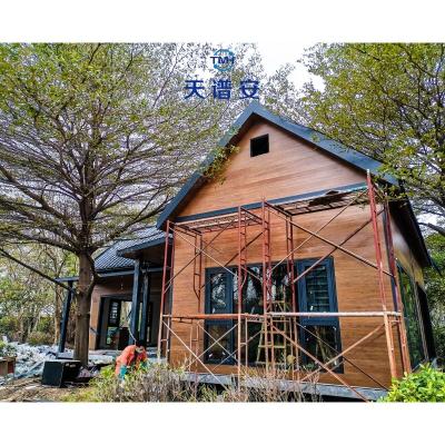 China Light Steel Keel Composite Wall Villa Prefabricated House 75mm EPS Panel for sale
