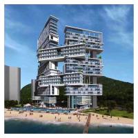 China Light Steel Structure High-Rise Prefab Building 30m Span Customizable Hotel for sale
