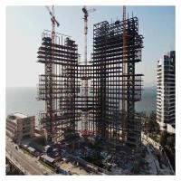 China Light Steel Structure High-Rise Prefab Building 30m Span Customizable Hotel for sale