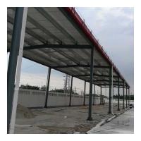 China Multistory Steel Carport Structure Q345B Frame 50mm PU Sandwich Panel for Commercial Use for sale