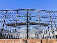 China High Strength Galvanized Steel Portal Frame Large Span Factory Building 50mm Sandwich Panel for sale