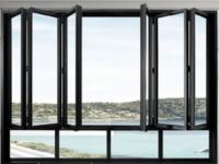 China Aluminum Alloy Folding Window 2.0mm Profile Insulated Glass for Study Kitchen Office for sale