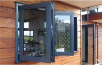 China Aluminum Alloy Folding Window 2.0mm Profile Insulated Glass for Study Kitchen Office for sale