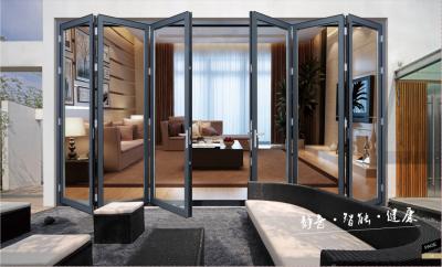 China Aluminum Alloy Folding Door Partition 65mm Frame 2.0mm Wall Thickness for Shopping Malls Offices for sale