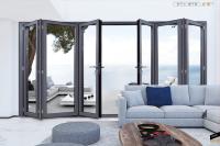 China Aluminum Alloy Folding Door Partition 65mm Frame 2.0mm Wall Thickness for Shopping Malls Offices for sale