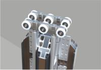 China Aluminum Alloy Folding Door Partition 65mm Frame 2.0mm Wall Thickness for Shopping Malls Offices for sale
