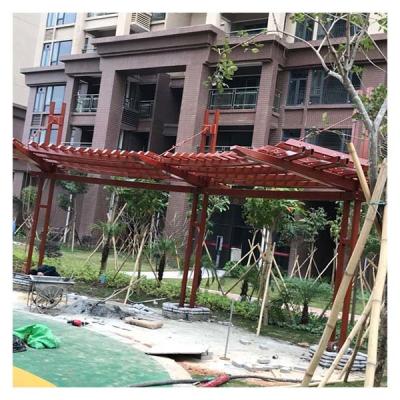 China Steel Structure Garden Shed Custom Grid Anti-Corrosion Outdoor Corridor Gallery 50 Year Service Life for sale