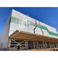 China Commercial Outdoor Terrace Awning Mall Hotel Entrance Steel Canopy Q345B 250mm Column for sale