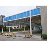 China Commercial Outdoor Terrace Awning Mall Hotel Entrance Steel Canopy 250x250mm Column for sale