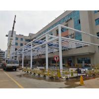 China Commercial Outdoor Terrace Awning Mall Hotel Entrance Steel Canopy 250x250mm Column for sale