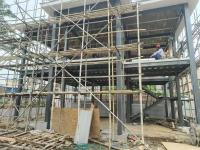 China Light Steel Frame Prefabricated Luxury Villa Two Storey House 100x3.0mm Column for sale