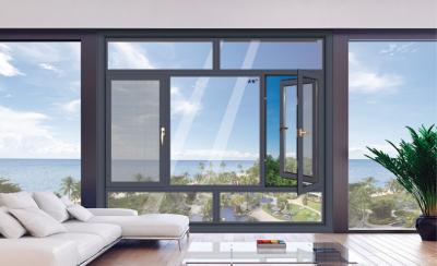 China Aluminum Alloy Casement Window 6063-T5 2.0mm with Hidden Screen Easy Clean Removable for sale