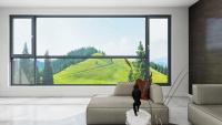China High-End Light Luxury Broken Bridge Aluminum Alloy Tilt Drift Window 33mm Visible Surface for sale