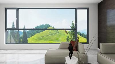 China High-End Light Luxury Broken Bridge Aluminum Alloy Tilt Drift Window 33mm Visible Surface for sale