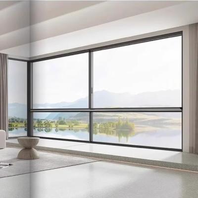 China 130 Series Suspended Six Track Thermal Break Sliding Window 6063-T6 Aluminum Alloy Villa Balcony for sale