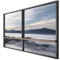 China 130 Series Suspended Six Track Thermal Break Sliding Window 6063-T6 Aluminum Alloy Villa Balcony for sale