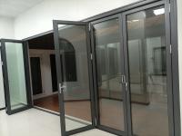 China 65 Series Anti-Pinch Folding Door 6063-T6 Aluminum Alloy Double Tempered Glass for Villa for sale