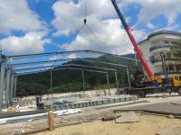 China Custom Steel Structure Hangar Bolt Connection Seismic 9 Points 60m Span for sale