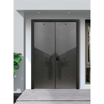 China Modern Stainless Steel Entrance Door with Smart Lock for Front Gate 900x2100mm for sale