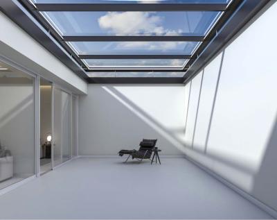 China Double Glazed Aluminum Electric Skylight Roof 6063-T6 for Hospital Restaurant Hotel Terrace for sale