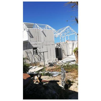 China Prefabricated Steel Structure Insulated Panel Family House 75mm EPS Sandwich Panel for sale