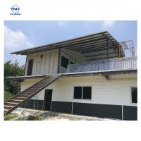 China Light Steel Prefabricated House 2 Storey Villa Easy Assemble 100x3.0mm Column for sale