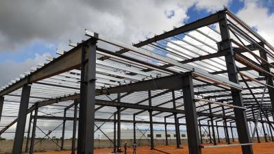 China Light Steel Structure Warehouse with Office 75mm Rock Wool Insulation Q345B Steel for sale