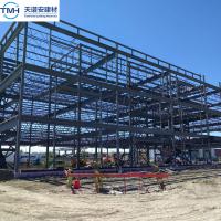 China Prefabricated Steel Structure Housing H-Frame 100mm ALC Panel Galvanized Steel Frame for sale