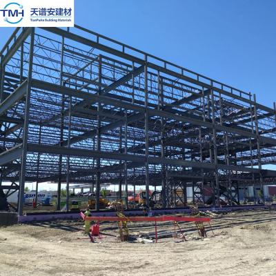 China Prefabricated Steel Structure Housing H-Frame 100mm ALC Panel Galvanized Steel Frame for sale