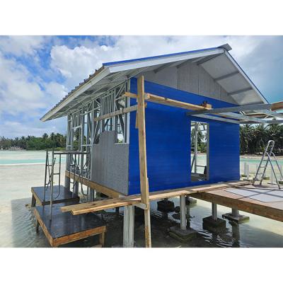 China Light Steel Structure Prefab House Modular Home 100x80mm Frame with Aluminum Window for sale
