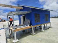 China Light Steel Structure Prefab House Modular Home 100x80mm Frame with Aluminum Window for sale