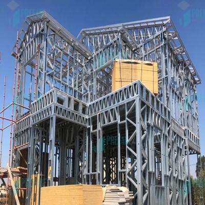 China Wind Resistance Prefab Light Steel Villa 5 Bedrooms 100x3.0 Steel Column for sale