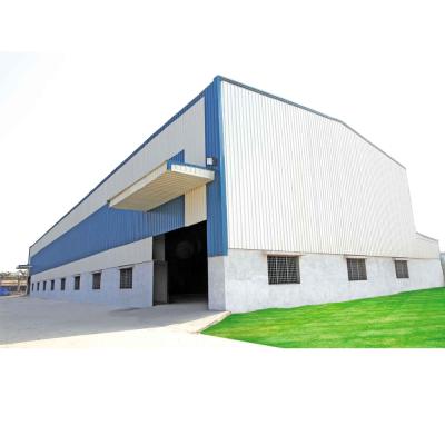 China Prefabricated Steel Structure Building with Sandwich Panel Cladding for Industrial Warehouse for sale
