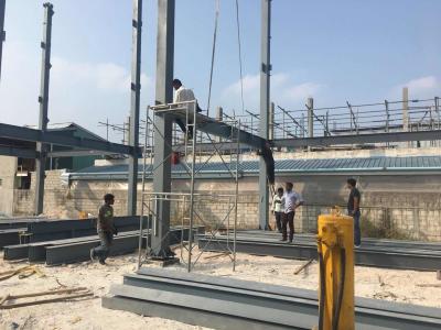 China Seven Story Steel Structure Frame Building Q235B Steel Column 50 Year Service Life for sale