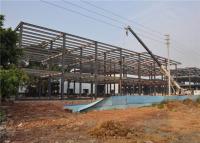 China 2 Floor Prefabricated Steel Workshop Building 100-150 km/h Wind Resistance Factory for sale
