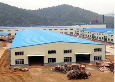 China Industrial Steel Prefab Warehouse Building Q345 Steel Frame 8mm Thickness OEM ODM for sale