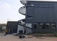 China Exterior Metal Step Light Steel Frame Construction Spiral Staircase Easy Assemblying for sale