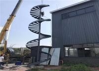 China Exterior Metal Step Light Steel Frame Construction Spiral Staircase Easy Assemblying for sale