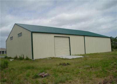 China Light Steel Frame Storage Building with Rolling Door 50mm Rock Wool Insulation for Commercial Use for sale