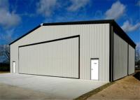 China Prefab Steel Aircraft Hangar 50m Span Sandwich Panel Insulated Custom Design for sale